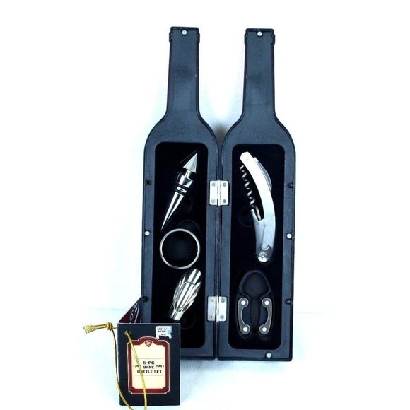 samsonico | Dining | Wine Bottle Shaped Opener Set With 5 Piece ...